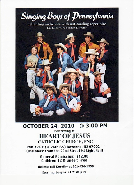 The Singing Boys of Pennsylvania to appear – Heart of Jesus NCC